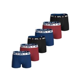 NFL Boxershort 6er Pack in Dunkelblau/Rot/Schwarz | Gr.: L