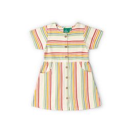 Little Green Radicals Knopfleiste-Kleid mit kurzen &Auml;rmeln in Creme | Gr.: 12-18 MONATE