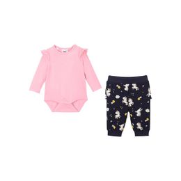 bonprix Baby bonprix Body & Hose Set, 2 Regular Fit, mit Druckkn&ouml;pfen, aus Baumwolle pink 80/86