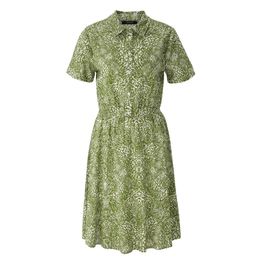 Aniston CASUAL Sommerkleid in gr&uuml;n-wollwei&szlig; | Gr.: 44