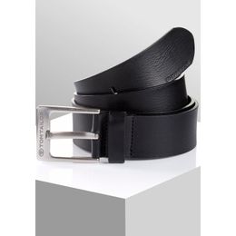 Tom Tailor Herren Tom Tailor Lederg&uuml;rtel &raquo;TTCALVINPLUS&laquo; 4 cm breiter Herreng&uuml;rtel, Casual und Jeans Look schwarz 90