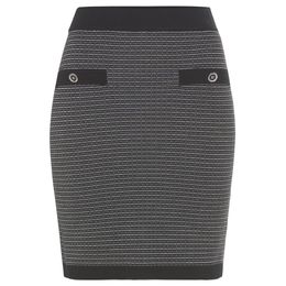 Melrose Strickrock in schwarz gemustert | Gr.: 40