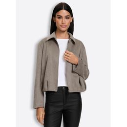 Heine Lederimitat-Blazer in taupe | Gr.: 44