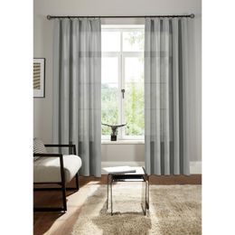 Bruno Banani Vorhang &raquo;Lagan&laquo; Kr&auml;uselband 2 Stk. tlg. 2-er Set, gewebt, Microfaser, versch. Gr&ouml;&szlig;en, einfarbig, Bestseller grau Polyester, Polyester 145cm, 
