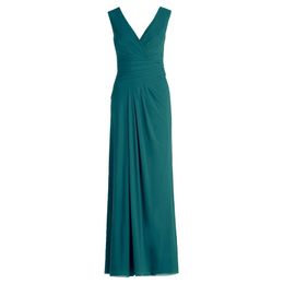 Vera Mont Abendkleid mit V-Ausschnitt in Dark Emerald | Gr.: 46