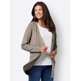 Sieh an! Long-Strickjacke in schlamm | Gr.: 46