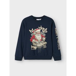 name it Herren Sweatshirt &raquo;NKMRALLO LS NREG SWEAT BRU BOX&laquo; blau 116