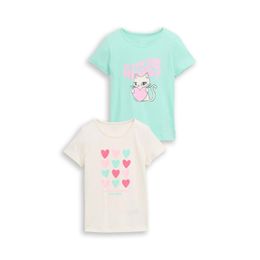 Tom Tailor M&auml;dchen Tom Tailor T-Shirt Packung, 2 im 2er Pack bunt 116/122