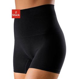 Petite Fleur By Lascana Damen petite fleur by Lascana Formpants 2er-Pack, shape wear, unifarben, Baumwollmischung schwarz 48/50