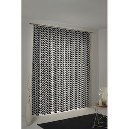 Adam Vorhang &raquo;Circles&laquo; Kr&auml;uselband 1 Stk. tlg. aus 100% Bio-Baumwolle grau Jacquard, Baumwolle (Bio-Baumwolle) 145cm, Kr&auml;uselband, 145cm