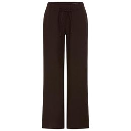 MAC Damen MAC Leinenhose &raquo;CHIARA BELT&laquo; Sommerhose Wide Fit, mit geradem, weitem Bein braun 44, L&auml;nge 32