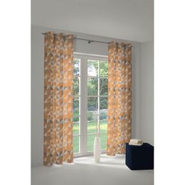 Adam Vorhang &raquo;Bio Bel&laquo; &Ouml;sen 1 Stk. tlg. aus 100% Bio-Baumwolle gelb Jacquard, Baumwolle (Bio-Baumwolle) 225cm, &Ouml;sen, 145cm