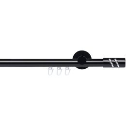 Liedeco Gardinenstange &raquo;Innenlaufgarnitur 20 mm Piano Boston&laquo; &Oslash; 20 mm 1 l&auml;ufig-l&auml;ufig Fixma&szlig; Gardinenstange Komplett schwarz Metall B/L: 120cm &Oslash; 20mm, 1 Stk.,