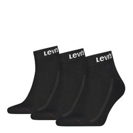 Levi's Levi's Herren Socken &raquo;LEVIS UNI MID CUT ORANGE TAB 3P&laquo; 3 Paar schwarz 35-38