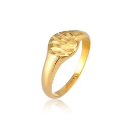 Elli Ring 925 Sterling Silber Siegelring in Gold | Gr.: 54