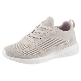 Skechers Damen Sneaker &raquo;Bobs Squad - Tough Talk&laquo; Freizeitschuh, Halbschuh, Schn&uuml;rschuh mit Skech-Knit beige 42