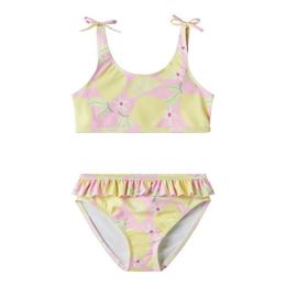 name it M&auml;dchen Bustier-Bikini &raquo;NMFZILUA BIKINI&laquo; Set, 2 Stk. mit s&uuml;&szlig;en R&uuml;schen- und Schleifendetails bunt 86/92, N-Gr