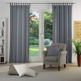 WIRTH Vorhang &raquo;Torbole&laquo; Schlaufen 1 Stk. tlg. blau Jacquard, Baumwolle, Polyester 125cm, Schlaufen, 65cm