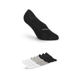 Fila Damen F&uuml;&szlig;linge &raquo;UNISEX GHOST SOCKS SILICONE HEEL INSIDE&laquo; 9 Paar, mit Logo-Schriftzug schwarz 43-46