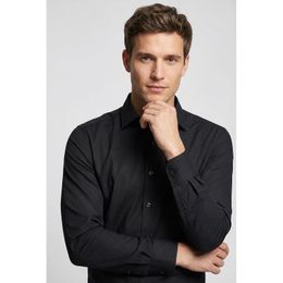 MARVELIS Herren MARVELIS Langarmhemd modern fit, verl&auml;ngerter Arm, Businesshemd, New-Kentkragen schwarz 40, Extra verl&auml;ngerter Arm