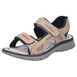 Rieker Herren Sandale Sommerschuh, Klettschuh, Outdoorsandale, in Trekking-Optik beige 44