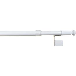 Indeko Scheibenstange &raquo;Globe&laquo; &Oslash; 10 mm 1 l&auml;ufig-l&auml;ufig ausziehbar stufenlos verstellbare Klemmstange wei&szlig; Aluminium L: 30cm - 50cm &Oslash; 10mm, 1 Stk., 1 