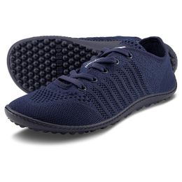 Leguano Damen Barfu&szlig;schuh &raquo;GO&laquo; Schn&uuml;rschuh, Halbschuh, der das taktile Empfinden verst&auml;rkt blau 36