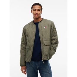 Tommy Jeans Herren Steppjacke &raquo;QUILTING CITY JACKET&laquo; ohne Kapuze Regular fit mit Klappentaschen gr&uuml;n L