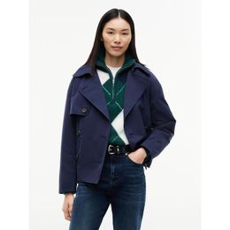 Tommy Jeans Damen Kurzjacke &raquo;TJW SHORT TRENCH JACKET&laquo; Materialmix blau S (36/38)
