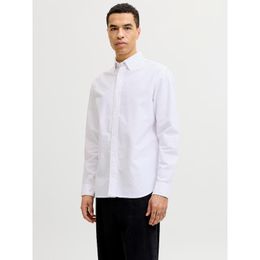 Jack & Jones Jack & Jones Herren Langarmhemd &raquo;JPRBLUHARVEY OXFORD L/S SHIRT SN&laquo; Baumwolle, regular fit wei&szlig; XS, N-Gr