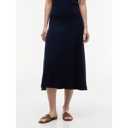 Tommy Hilfiger Damen Strickrock &raquo;CO CABLE FINE GG F&F SKIRT&laquo; Baumwollmischung, Zopfstrick blau XL (46)