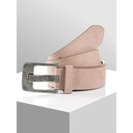 Tom Tailor Damen Tom Tailor Lederg&uuml;rtel &raquo;TTLUCY&laquo; 4 cm breiter Dameng&uuml;rtel, Casual und Jeans Look grau 105