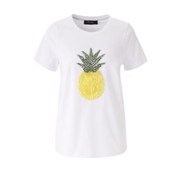 Aniston CASUAL T-Shirt in wei&szlig;-gelb-gr&uuml;n | Gr.: 40