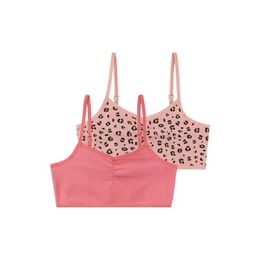 Buffalo M&auml;dchen Bustier Packung, 2 Stk. mit verstellbaren Tr&auml;gern, unifarben oder bedruckt rosa 182, N-Gr
