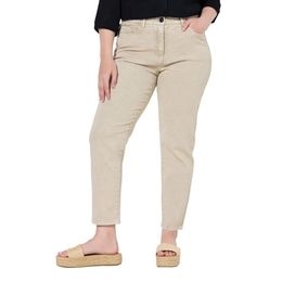 Ulla Popken Jeans in beige | Gr.: 48 - Normalgr&ouml;&szlig;e