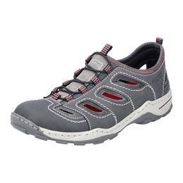Rieker Herren Slipper Trekking Schuh, Sandale, Sommerschuh mit praktischem Gummizug grau 46