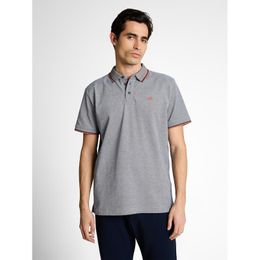 Tom Tailor Herren Tom Tailor Poloshirt mit Logo Print grau XXL