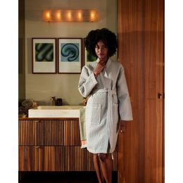 Kayori Bademantel &raquo;Geisha&laquo; hochwertiger Waffel-Piqu&eacute; beige Baumwolle XL L: 105cm