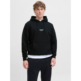 Jack & Jones Jack & Jones Herren Kapuzensweatshirt &raquo;JJESOHO SWEAT HOOD NOOS&laquo;, Baumwollmischung, relaxed fit schwarz XXL