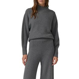 s.Oliver Damen s.Oliver Strickpullover mit Rippb&uuml;ndchen grau 44