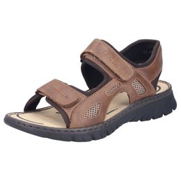 Rieker Herren Sandale Sommerschuh, Klettschuh, Outdoorsandale, in Trekking-Optik braun 40