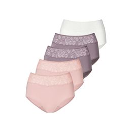 Vivance Damen Taillenslip 5er-Pack, aus elastischer Baumwoll-Qualit&auml;t rosa 48/50
