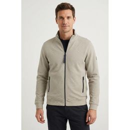 Lerros Herren Lerros Sweatjacke &raquo;SELA&laquo; mit B&uuml;ndchen wei&szlig; S