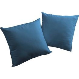 WIRTH Dekokissen &raquo;Umea&laquo; blau Obermaterial: 100% Polyester B/L: 40cm x 40cm, 2 Stk.