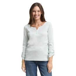 Tom Tailor Damen Tom Tailor Henleyshirt mit Turn-Up-Arm XL