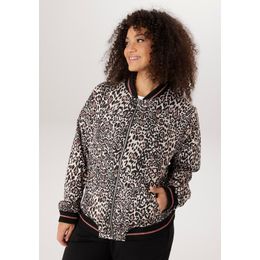Aniston Plus Damen Aniston PLUS Blouson Mit Leodruck bunt 46