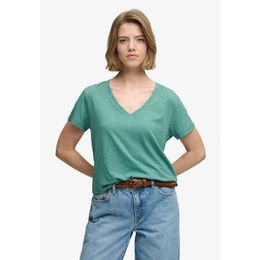 Superdry Damen T-Shirt &raquo;STUDIOS SLUB EMB VEE TEE&laquo; Baumwollmischung, relaxed fit L