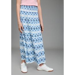Kangaroos M&auml;dchen Kangaroos Maxirock &raquo;Rock mit Smoke, Boho-Style f&uuml;r M&auml;dchen&laquo; mit gesmokter Taille, aus elastischer Jersey-Qualit&auml;t, mit Gummizug 152/