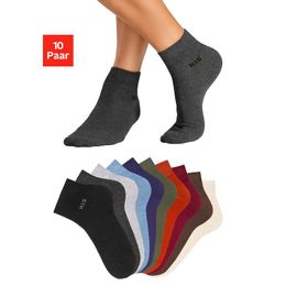 H.I.S. H.I.S Herren Kurzsocken &raquo;Kurzschaft Socken Herren, zum einfachen Sortieren&laquo; Packung, 10 Stk. tlg. mit farbigem Innenbund bunt 43-46