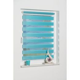 K-home Doppelrollo &raquo;Maringa Klemmfix&laquo; Lichtschutz ohne Bohren in verschiedenen Gr&ouml;&szlig;en und 11 Farben erh&auml;ltlich blau Polyester 150cm, 75cm